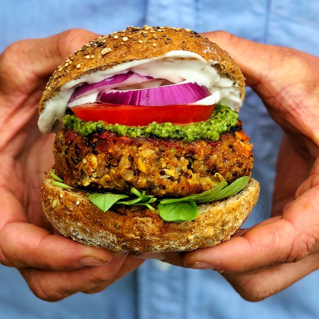 High Protein Burger - The Happy Pear