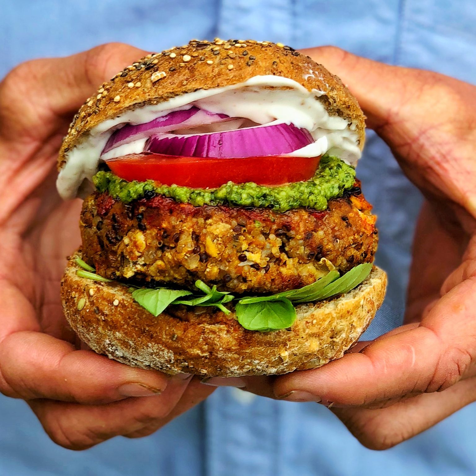 High Protein Burger - The Happy Pear