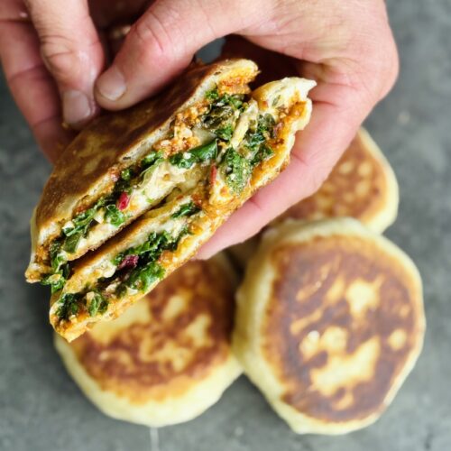 Stuffed Fluffy Pitta Breads (No Yeast) - The Happy Pear
