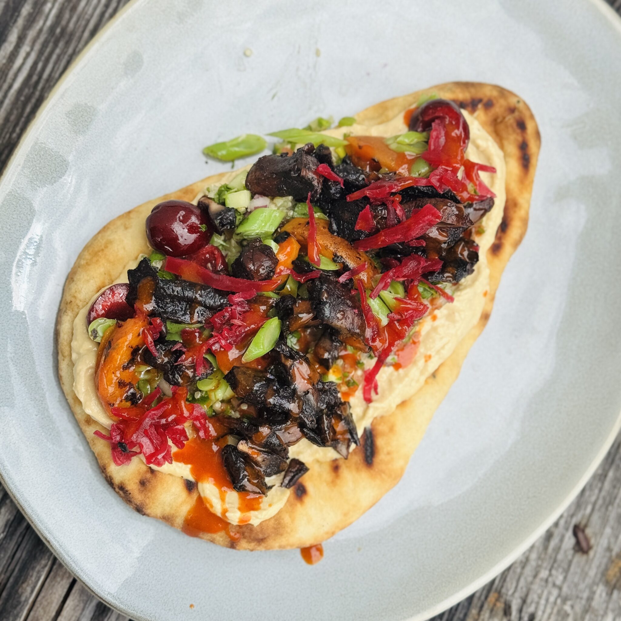 Mushroom Shawarma with Caramelised Apricot Salsa - The Happy Pear