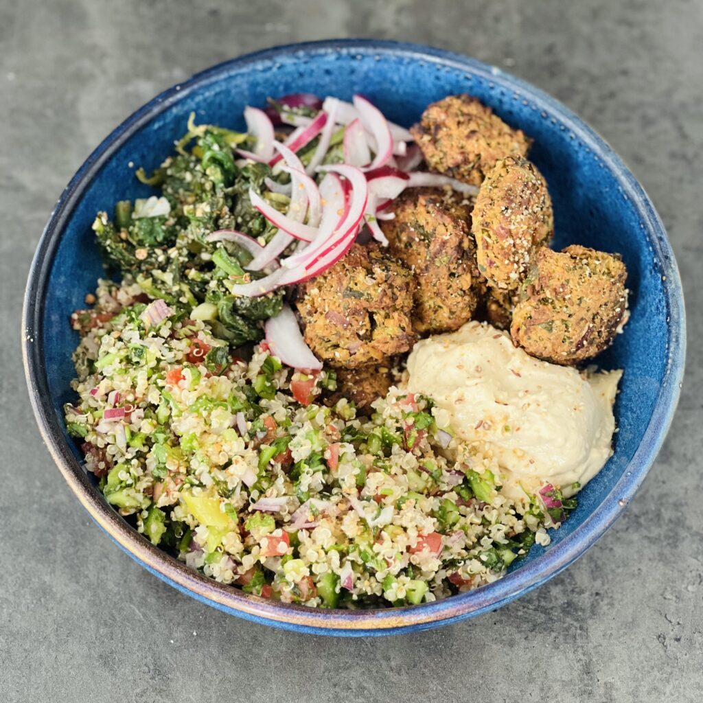Roasted Chickpea Mezze Platter with Hummus - The Happy Pear