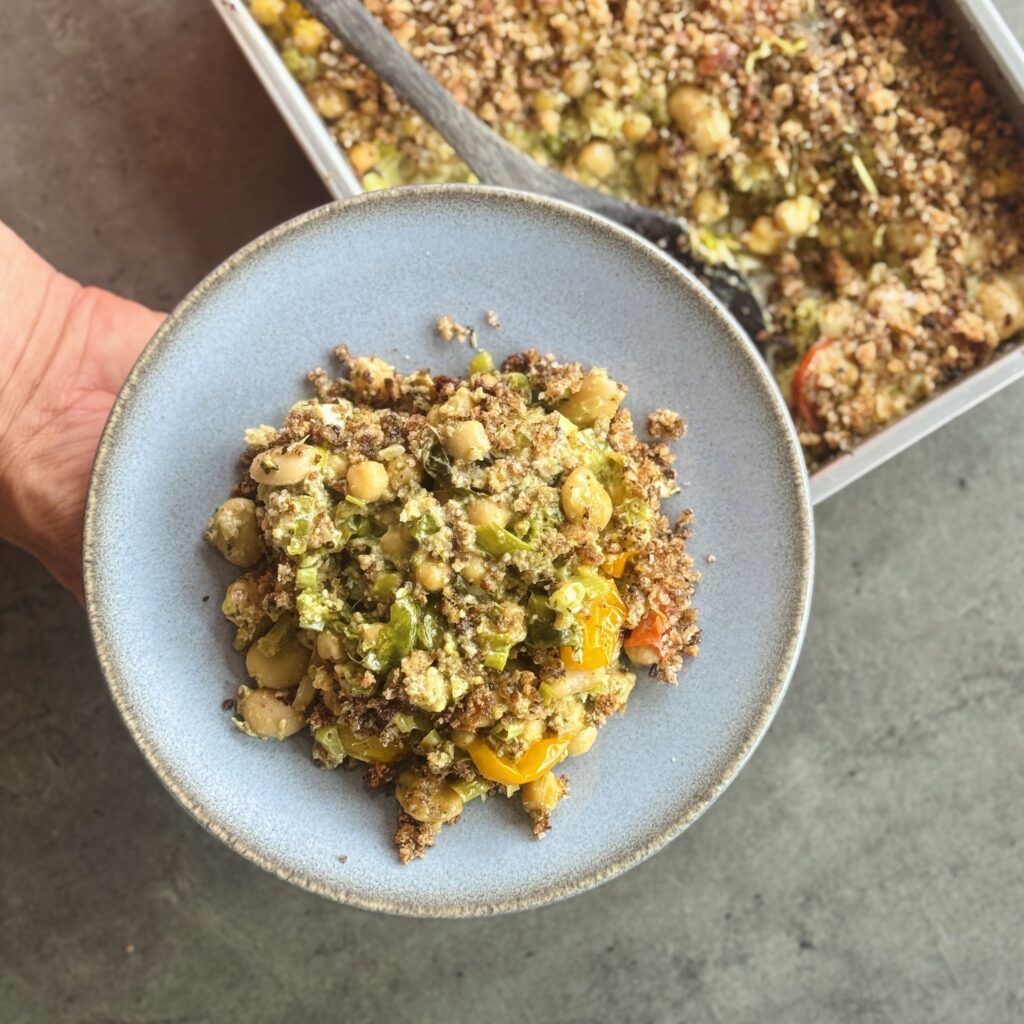 Easy Pesto Bean Casserole - The Happy Pear